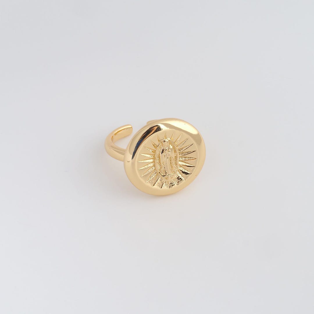 18K Gold Filled Open Rings,gold Virgin Mary Rings,valentine's Day Gifts ...