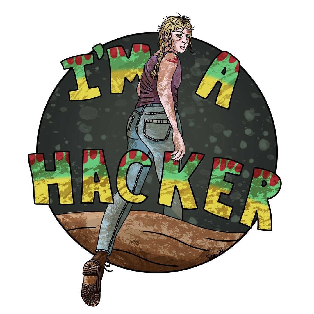 I'm a Hacker - Lex From Jurassic Park - Giclée Illustration Print - Etsy