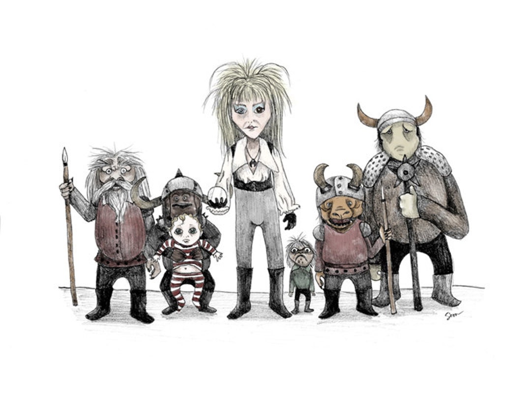 Labyrinth - the Bad Guys & Toby - Giclée Illustration Print - Etsy