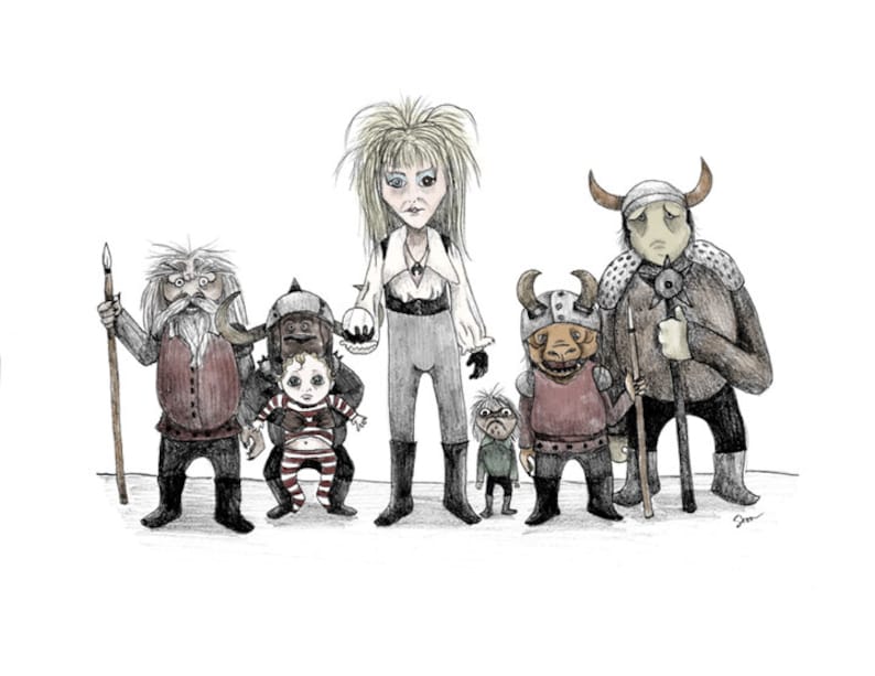 Labyrinth - the Bad Guys & Toby - Giclée Illustration Print - Etsy