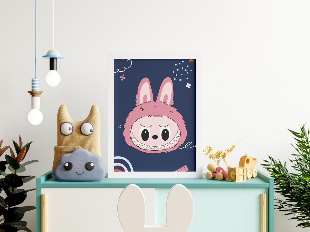 Labubu Doll Digital Wall Art Print | Cute Monster Poster | Kawaii Room ...