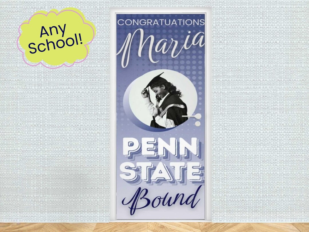 Custom College Decision Door Sticker, College Decision Door Sign ...