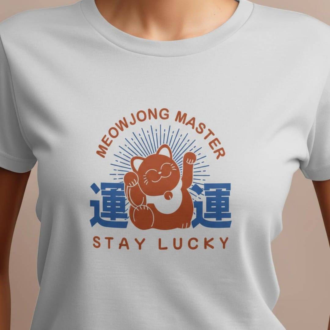 Meowjong Master Lucky Cat PNG, Mahjong Maneki Neko Digital Art, Stay ...