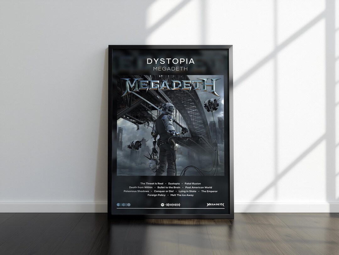 Megadeth Poster | Dystopia Print | Album Poster | 4 Colors | Album ...