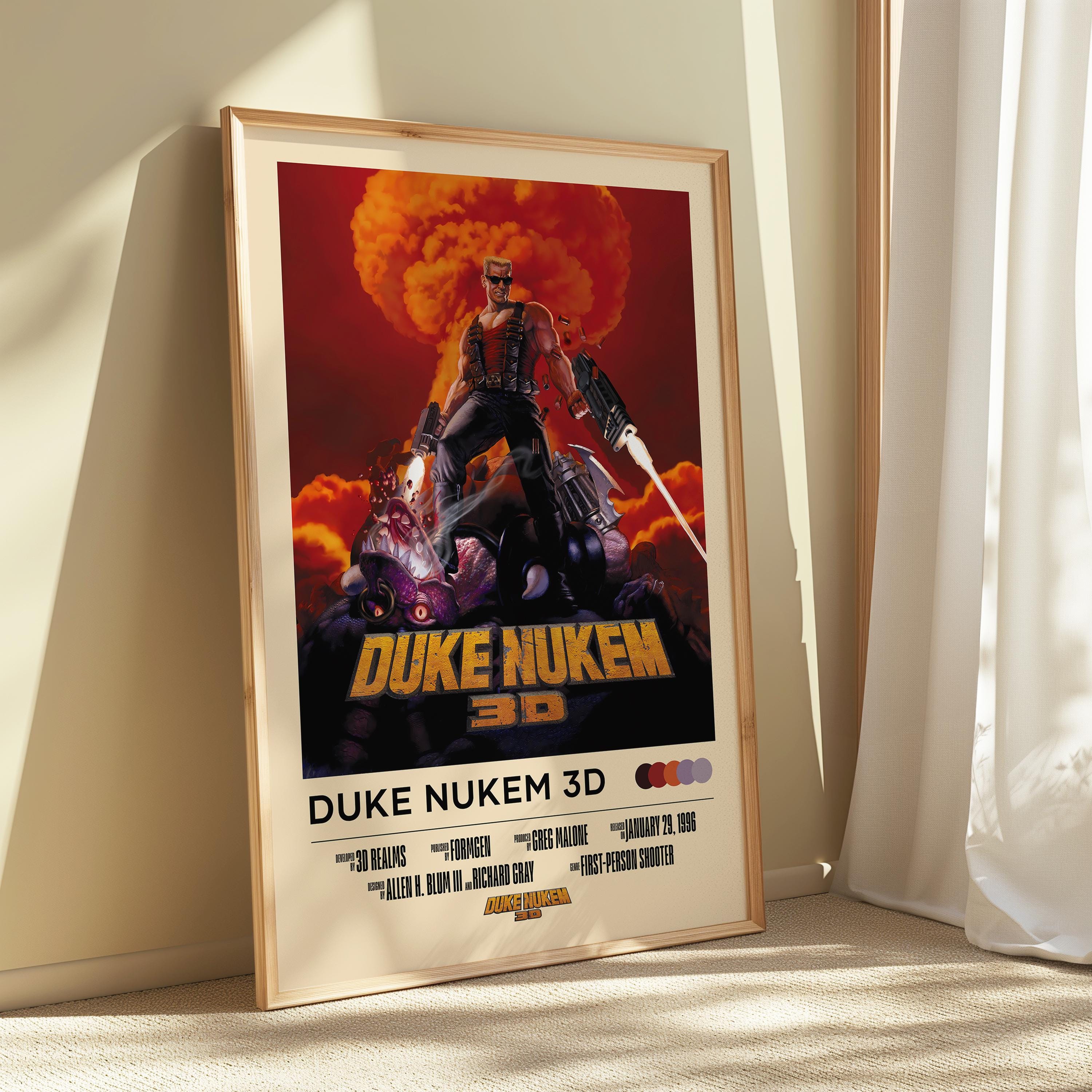 Duke Nukem 3D Poster | Duke Nukem 3D Print | Gaming Poster | Video Game ...
