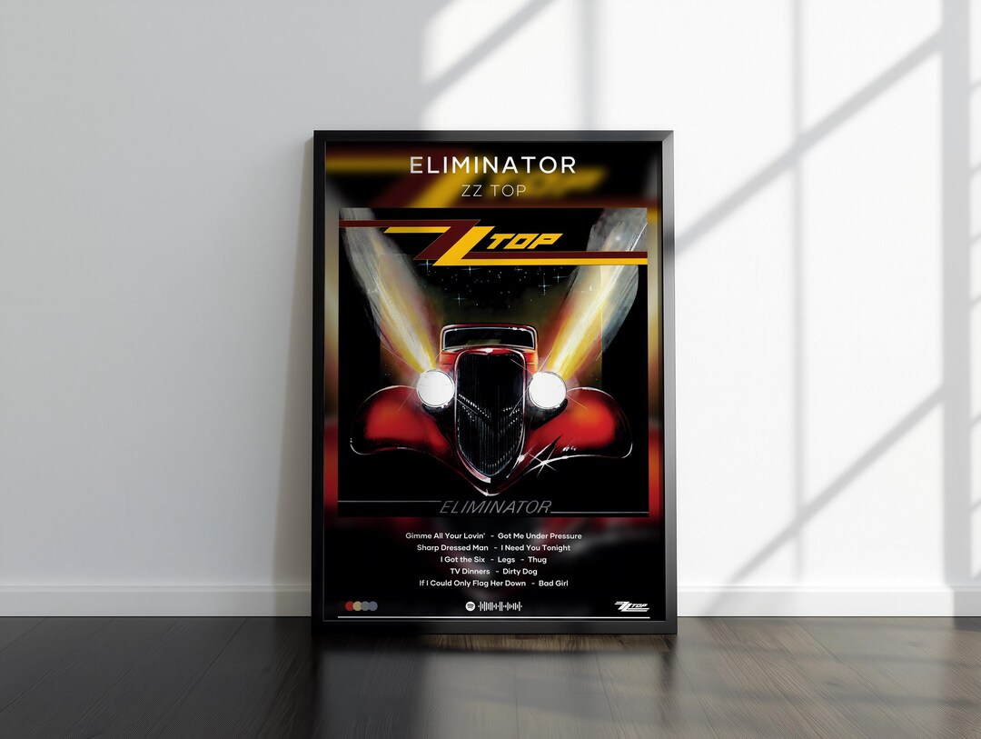 ZZ Top Poster | Eliminator Print | Album Poster | 4 Colors | Album ...