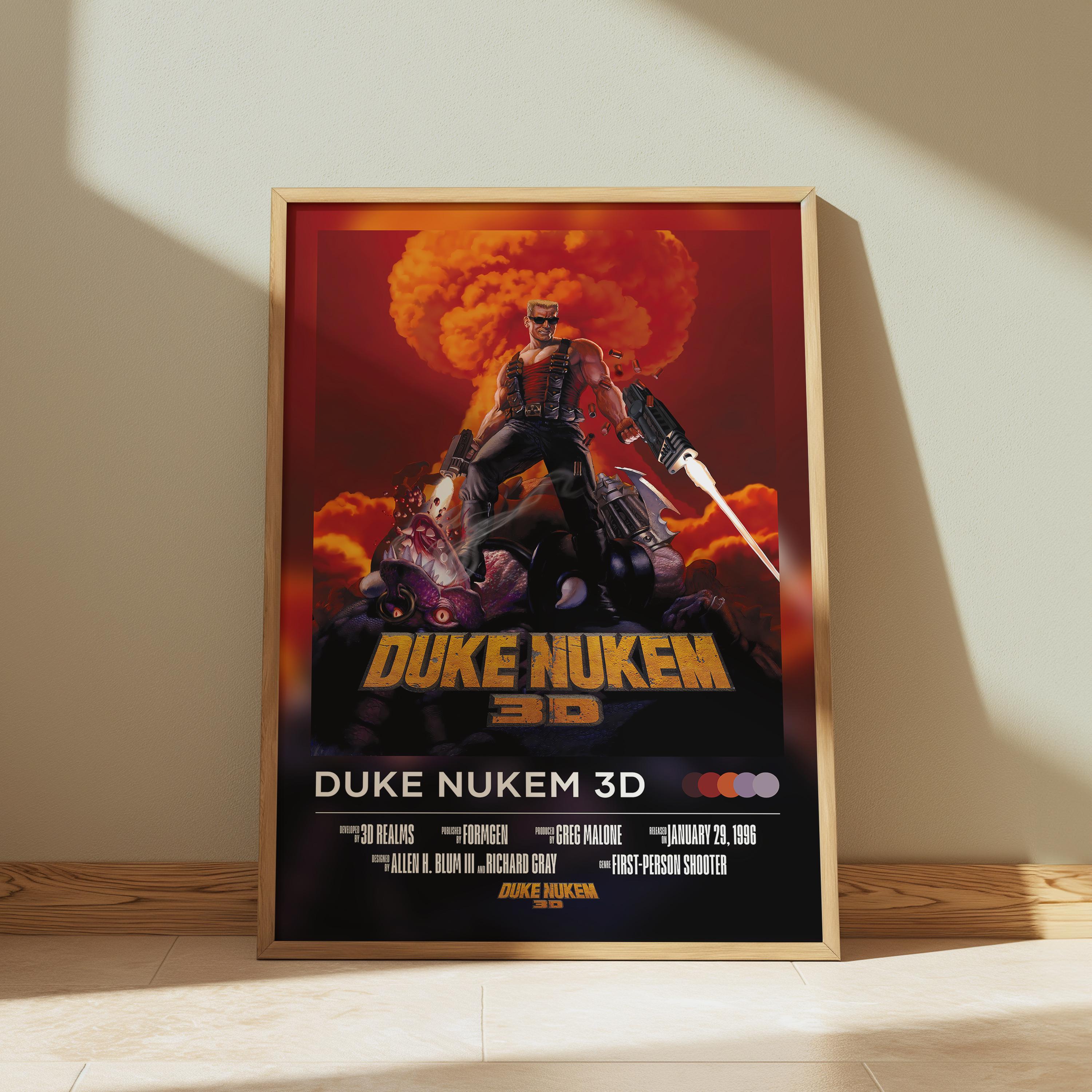 Duke Nukem 3D Poster | Duke Nukem 3D Print | Gaming Poster | Video Game ...