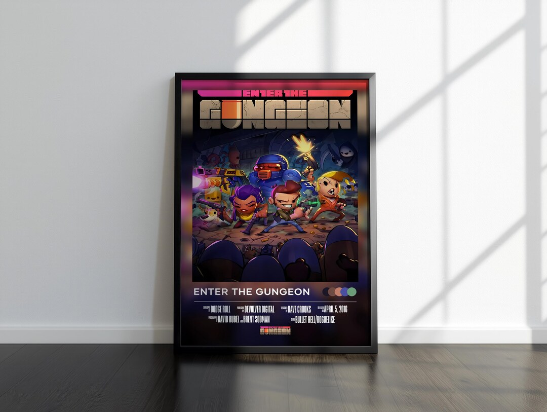 Enter the Gungeon Poster | Enter the Gungeon Print | Gaming Poster ...