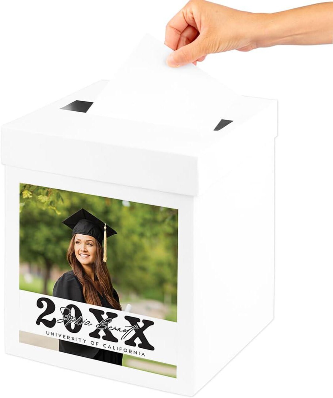 Personalized Graduation Card Box, 20xx Custom Money Holder, Large ...