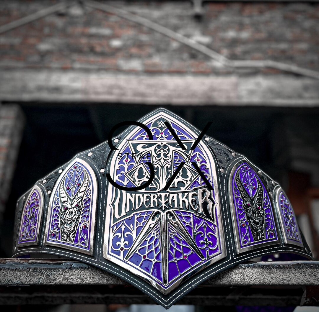 Custom Undertaker Gothic “stained Glass” Championship Replica Title ...