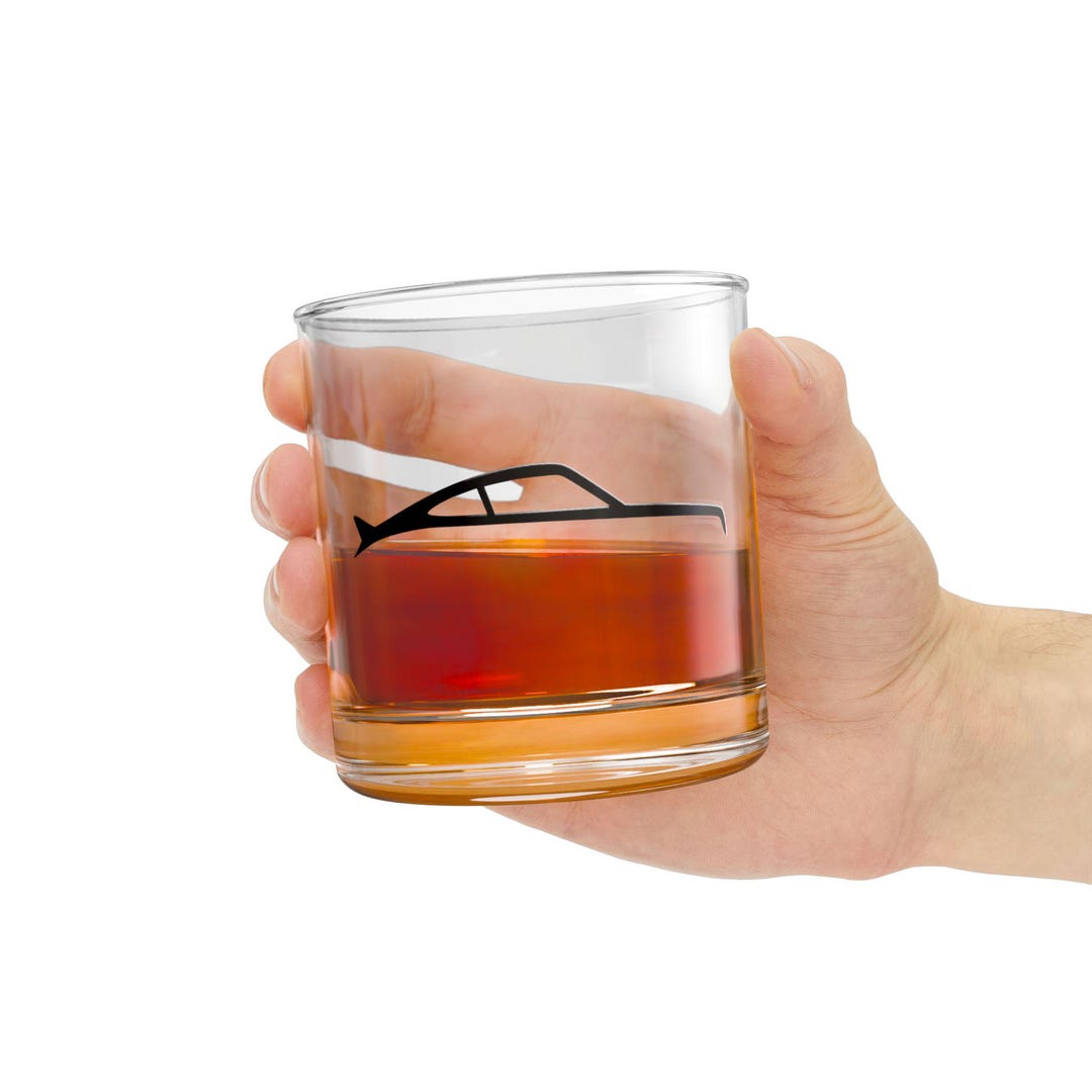 911 Shark Logo Rocks Glass | Unique Whiskey Tumbler | Gift for Auto ...