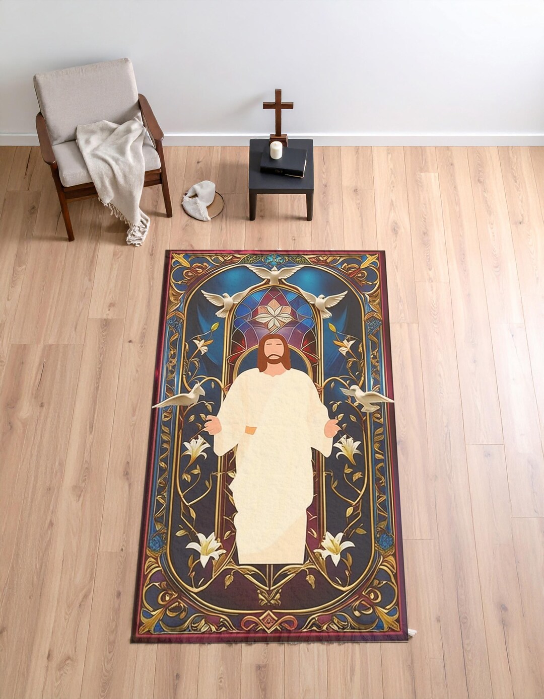 Custom Christian Mat, Christian Prayer Mat, Christian Gift, Cross ...