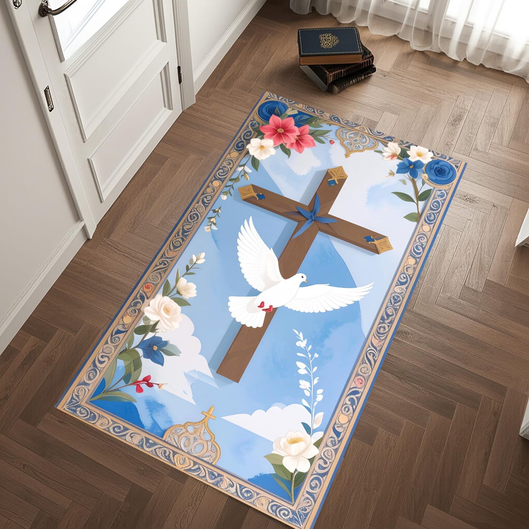 Custom Christian Mat, Christian Prayer Mat, Christian Gift, Cross ...