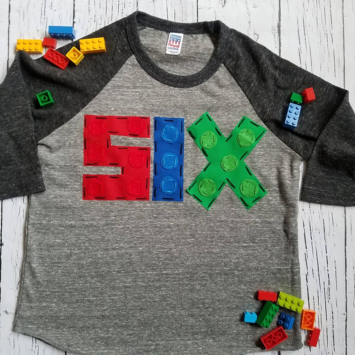 Building Blocks Birthday Shirt, Six 6th Birthday Theme, Building Blocks ...