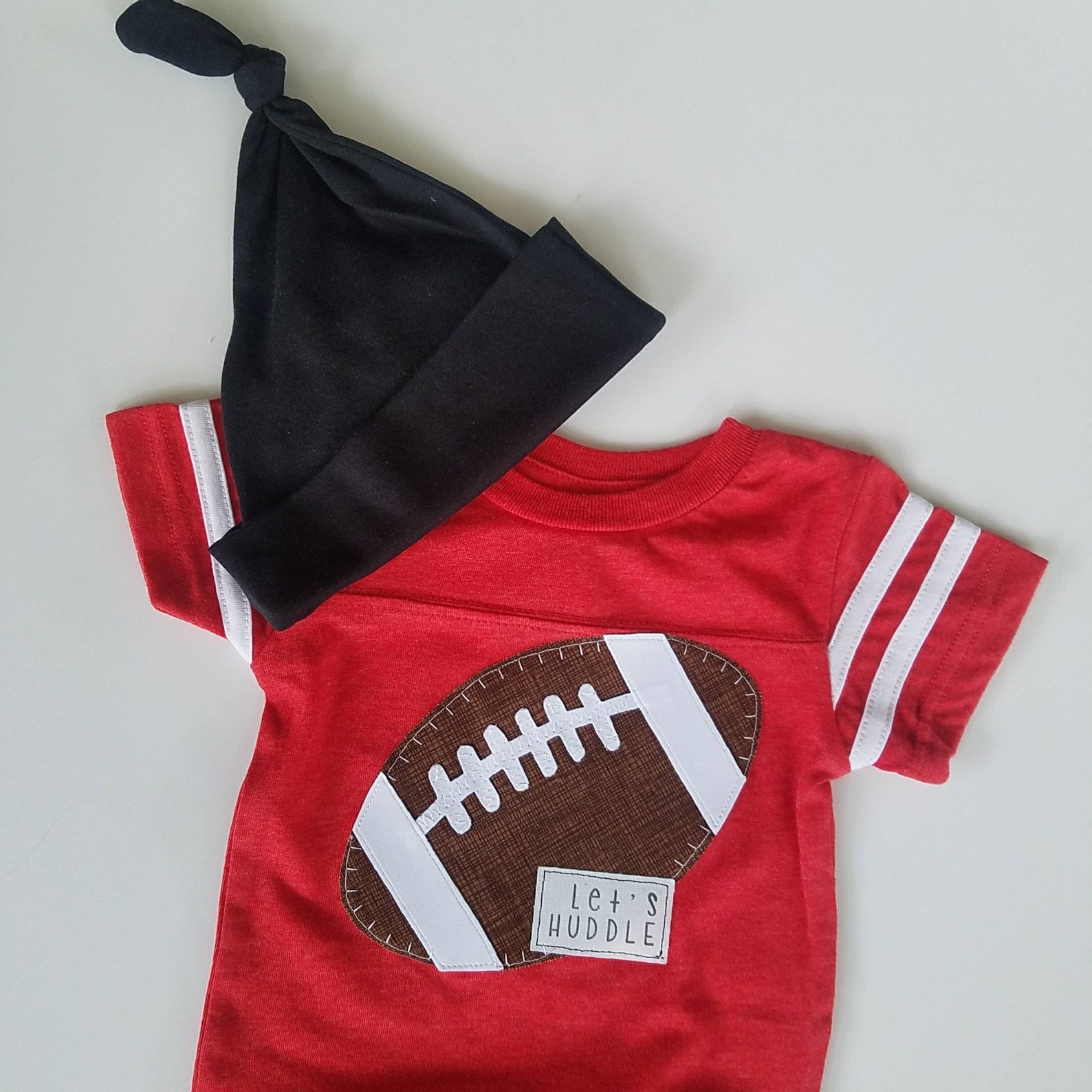 Let's Huddle Football Jersey Bodysuit- Game Day T-shirt, Tailgate Tee ...