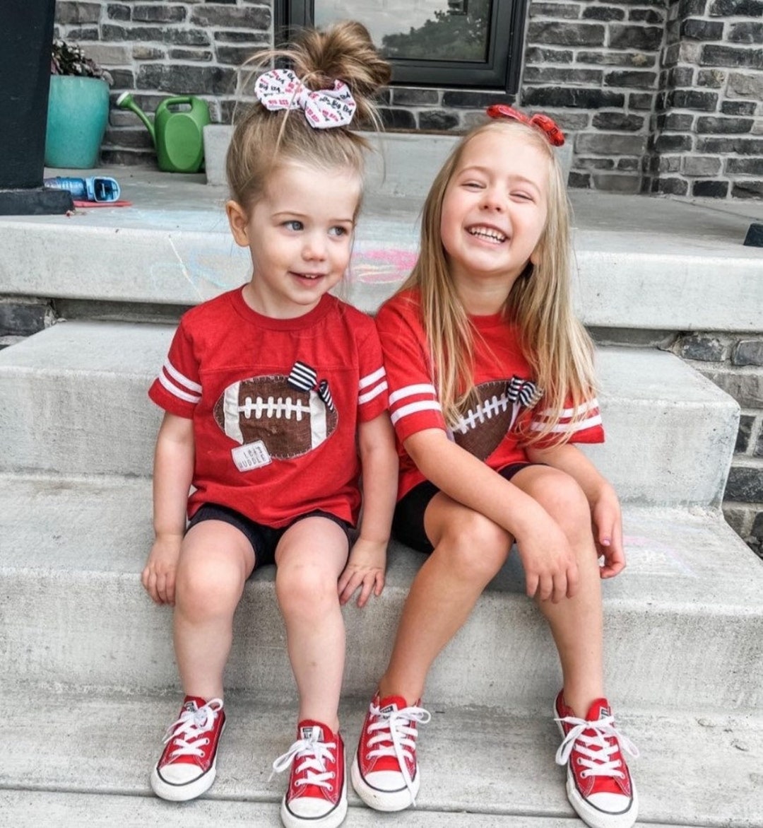 Let's Huddle Football Jersey Bodysuit- Game Day T-shirt, Tailgate Tee ...