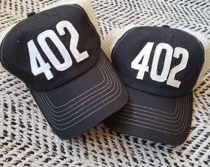 Area Code Hat 402 Zipcode Hat Nebraska State Outline - Etsy