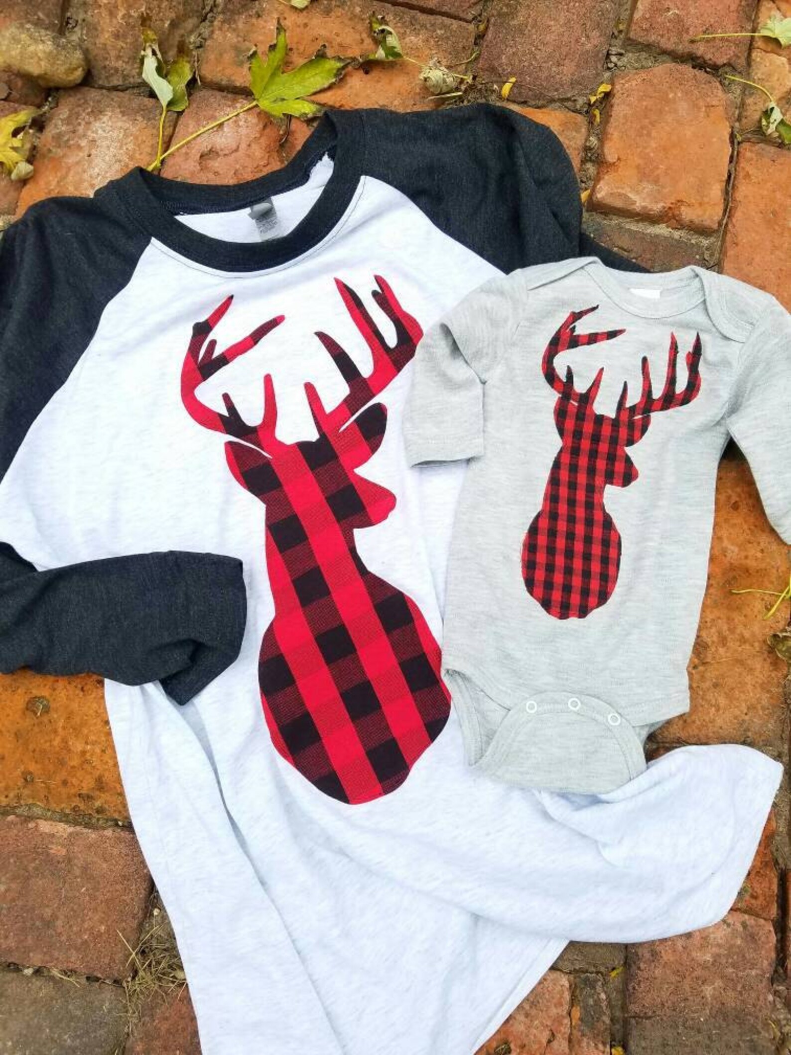 Deer Silhouette T Shirt Buffalo Plaid Deer Shirt Tee - Etsy