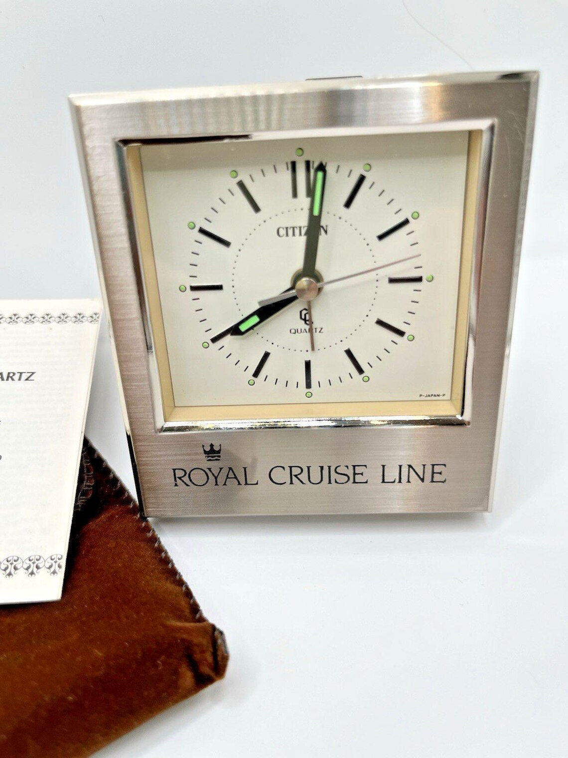 CITIZEN Travel Alarm Clock Vintage Royal Cruise Line Quartz Working IOB ...