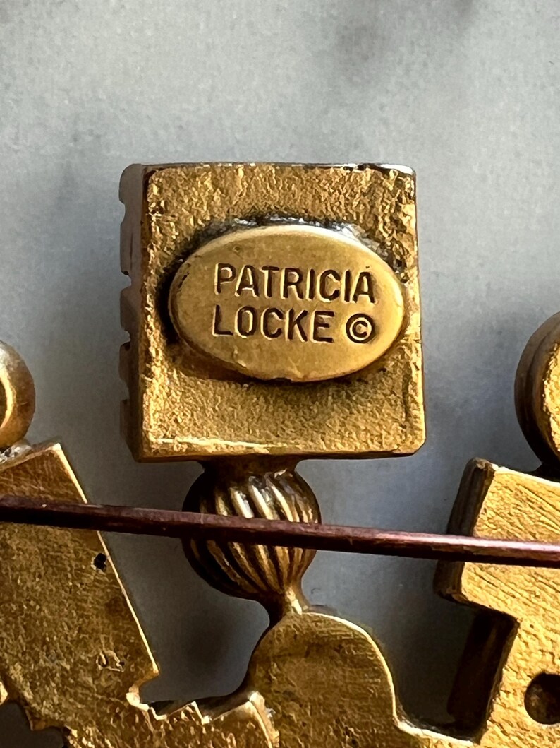 Vintage Patricia Locke Brooch – 1990s Abstract Geometric Pin – Mixed ...