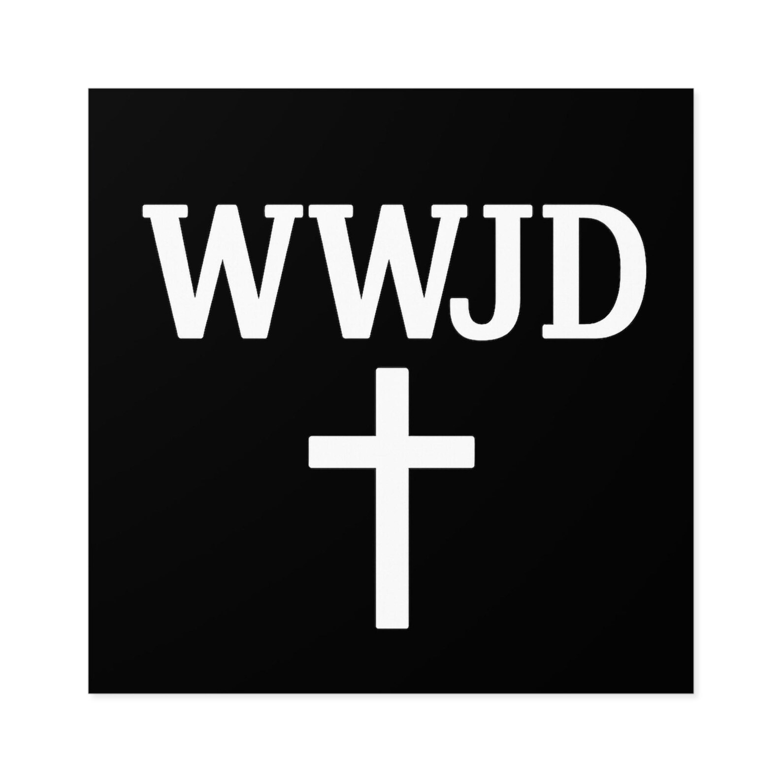 WWJD Square Stickers - Religious Inspirational Decal for Water Bottles ...