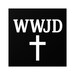 WWJD Square Stickers - Religious Inspirational Decal for Water Bottles ...
