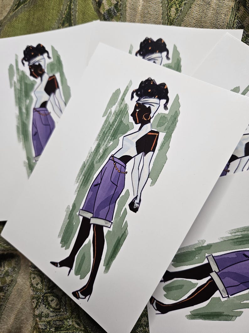Zora's Stand | Modern Black Woman Illustration | Wall Decor | Physical ...