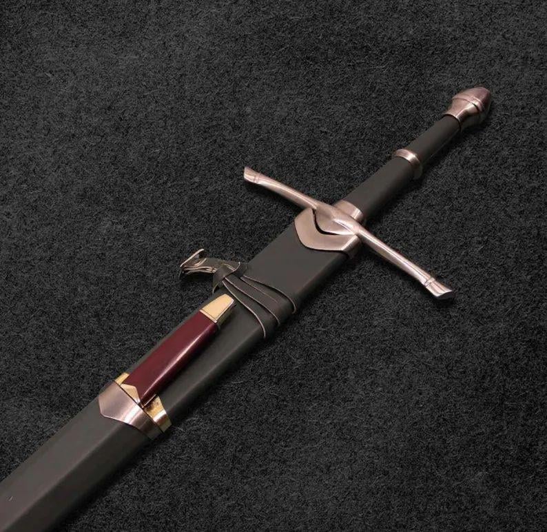 Handmade Stainless Steel Knight Sword: Medieval Chivalry Arming Sword ...