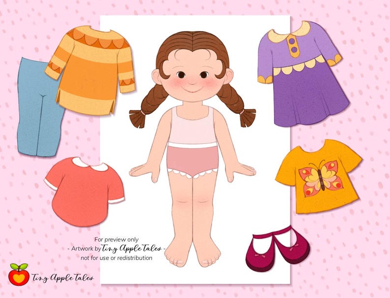 Dress up Paper Dolls | Printable Paper Doll Clothes | Preschool Fine ...
