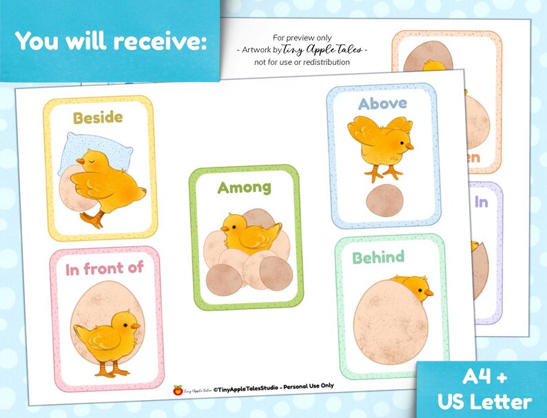 Prepositions Flash Cards for Kids – Montessori Toddler Learning ...