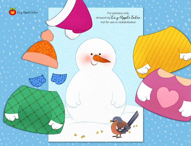Winter Busy Book Printable | Snowman Dress up Paper Doll | Toddler ...