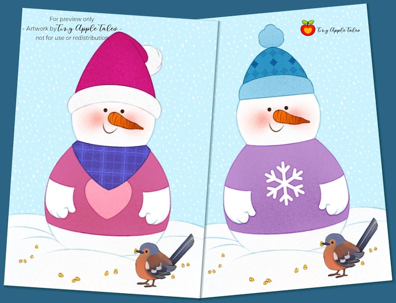 Winter Busy Book Printable | Snowman Dress up Paper Doll | Toddler ...
