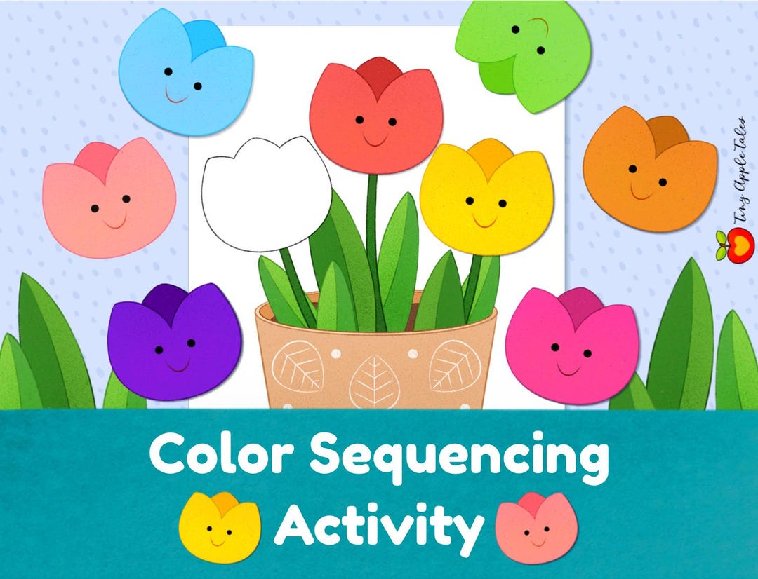 Tulip Color Sequencing Printable, Flower Matching Activity, Montessori ...