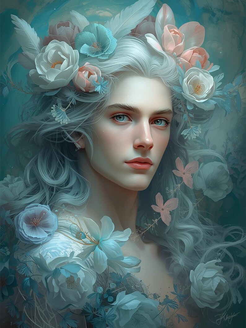 Surreal Male Adonis Prints — Digital Art Download | Modern Mythic Wall ...