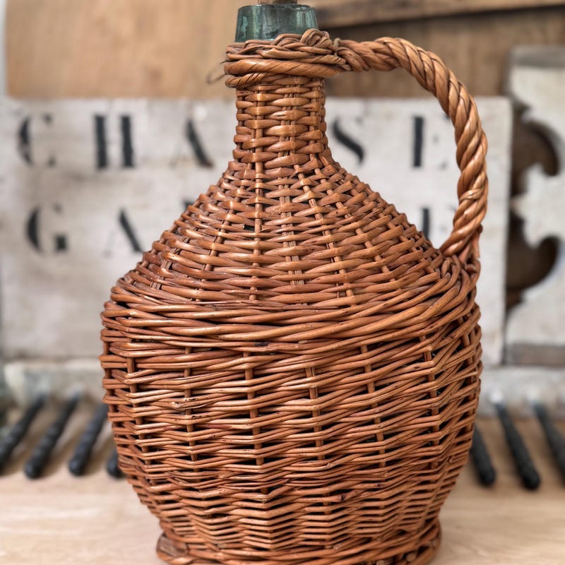 Wicker Demijohn - Etsy