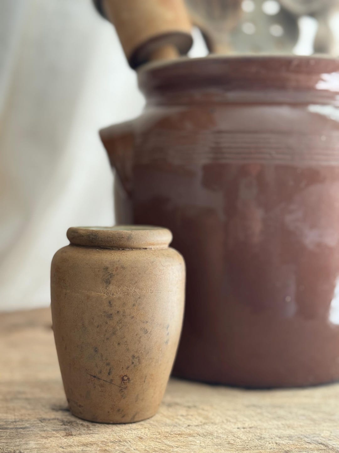 Antique Maypole Cream Pot – English Stoneware Dairy Jar, C.1900 - Etsy