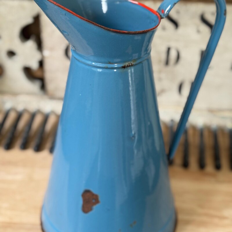 French Enamelware Pitcher - Etsy