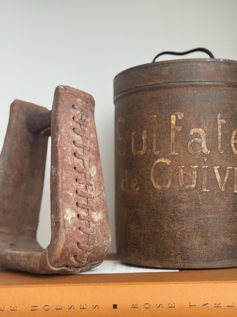 Vintage Leather Horse Stirrup | Antique Equestrian Tack | Primitive ...