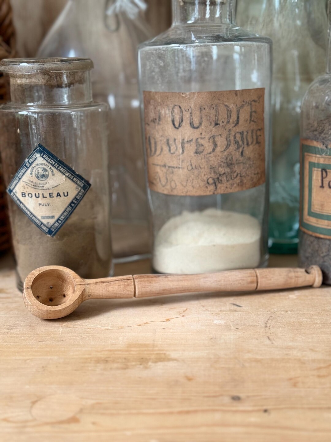 Antique French Olive Spoon Vintage French Wood Spoon Wood Olive Spoons ...