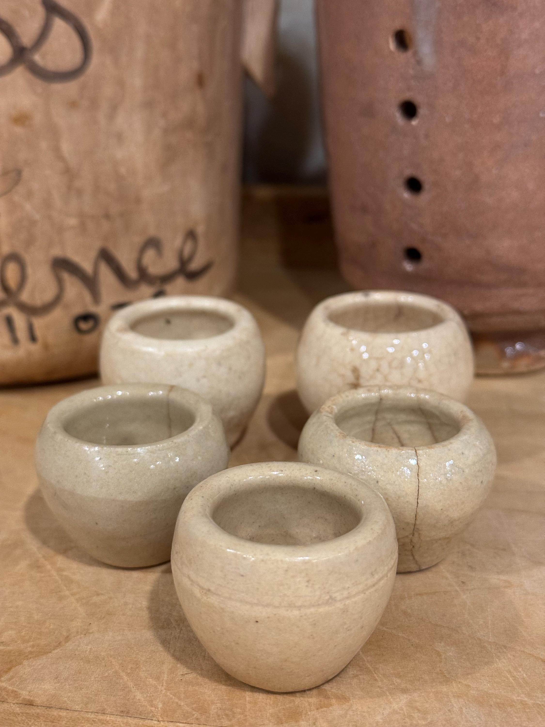 Vintage French Escargot Pots Vintage Escargot Pots Glazed French ...