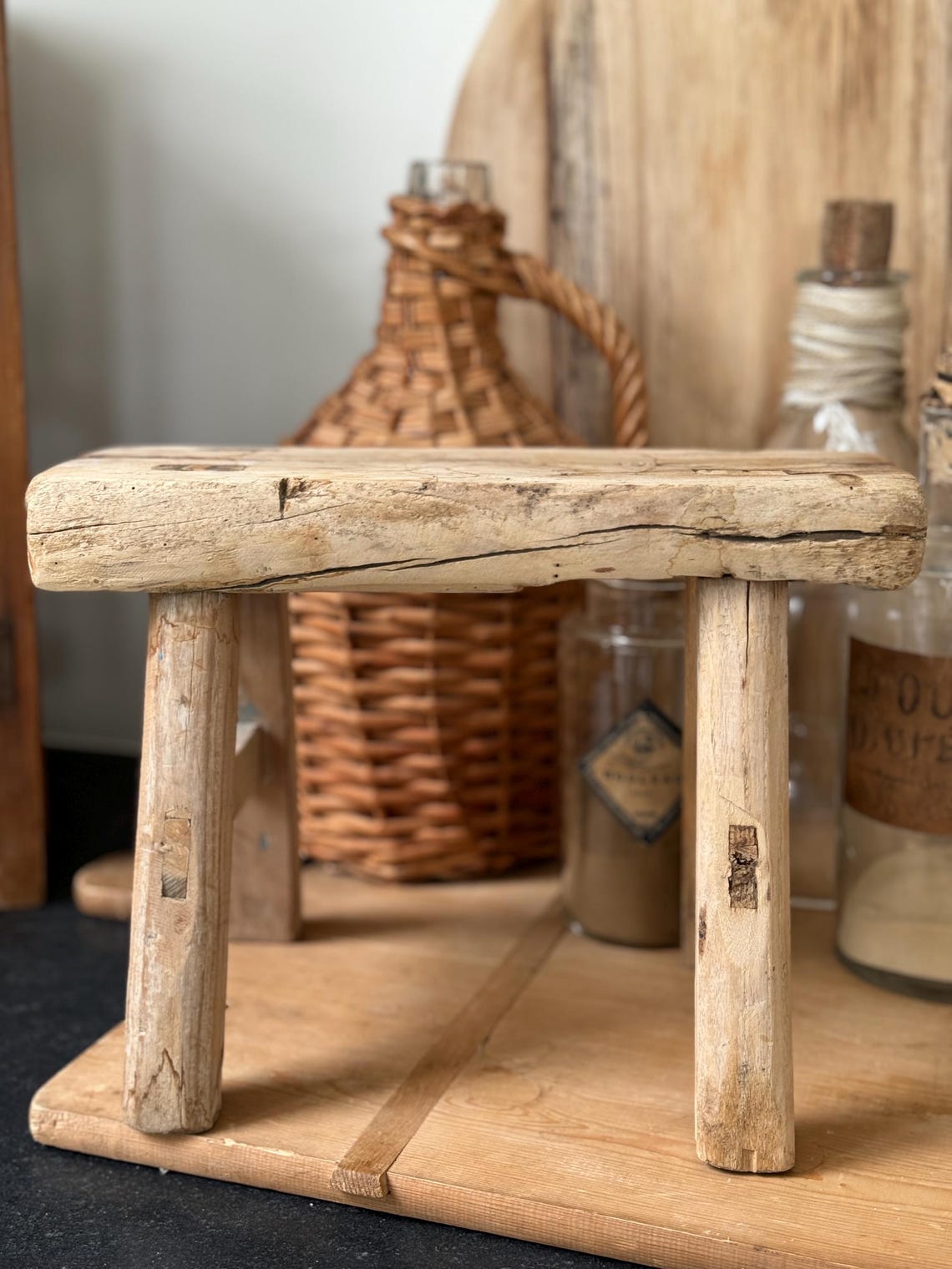 Vintage Wood Rustic Riser Wood Riser Rustic Wood Decor Primitives ...