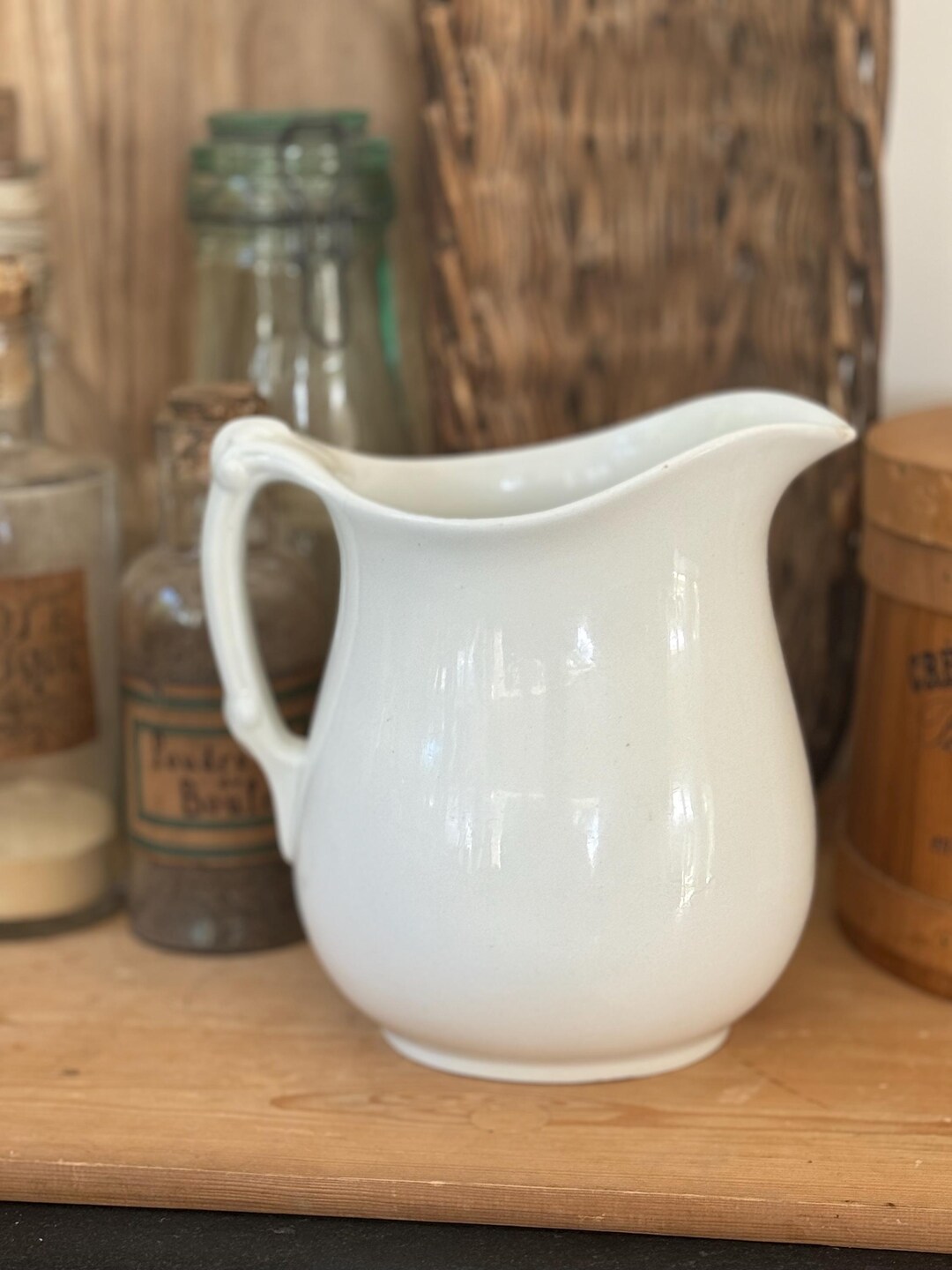 Vintage Royal Maddock & Co Burslem England Ironstone Pitcher 1900s ...