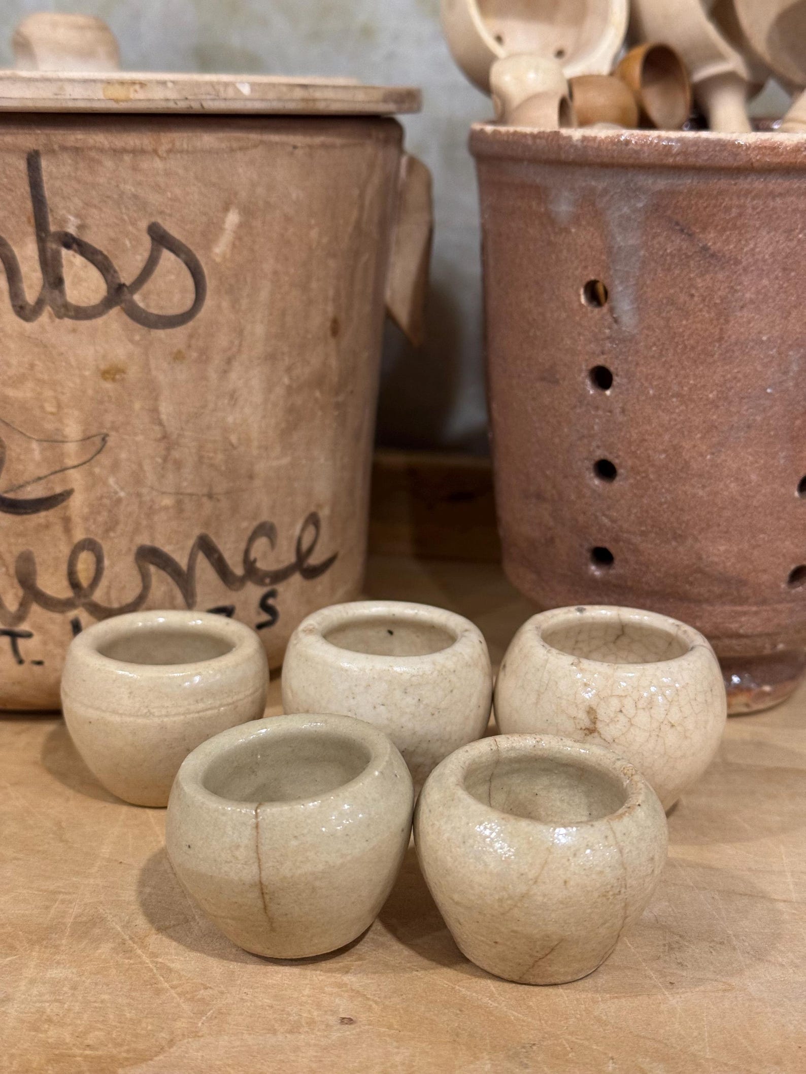 Vintage French Escargot Pots Vintage Escargot Pots Glazed French ...
