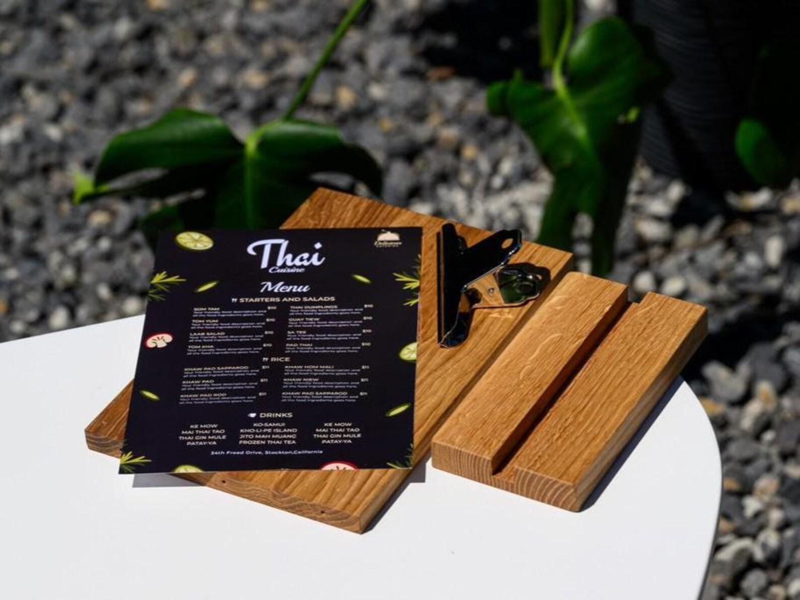 Wooden Menu Holder, Tabletop Sign Stand, Coffee Bar Sign Display, Mini ...