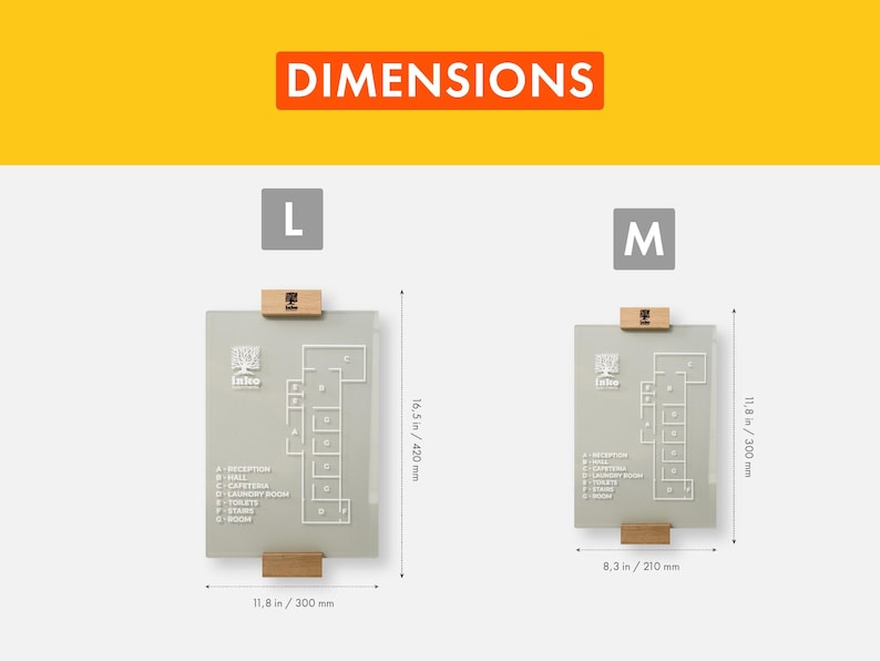Custom Acrylic Floor Plan Sign, Wayfinding Wall Plaque for Hotels or ...