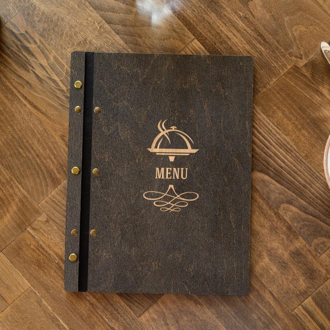 Restaurant Menu Cover for Changeable Sheets in Wenge Color, Suitable ...