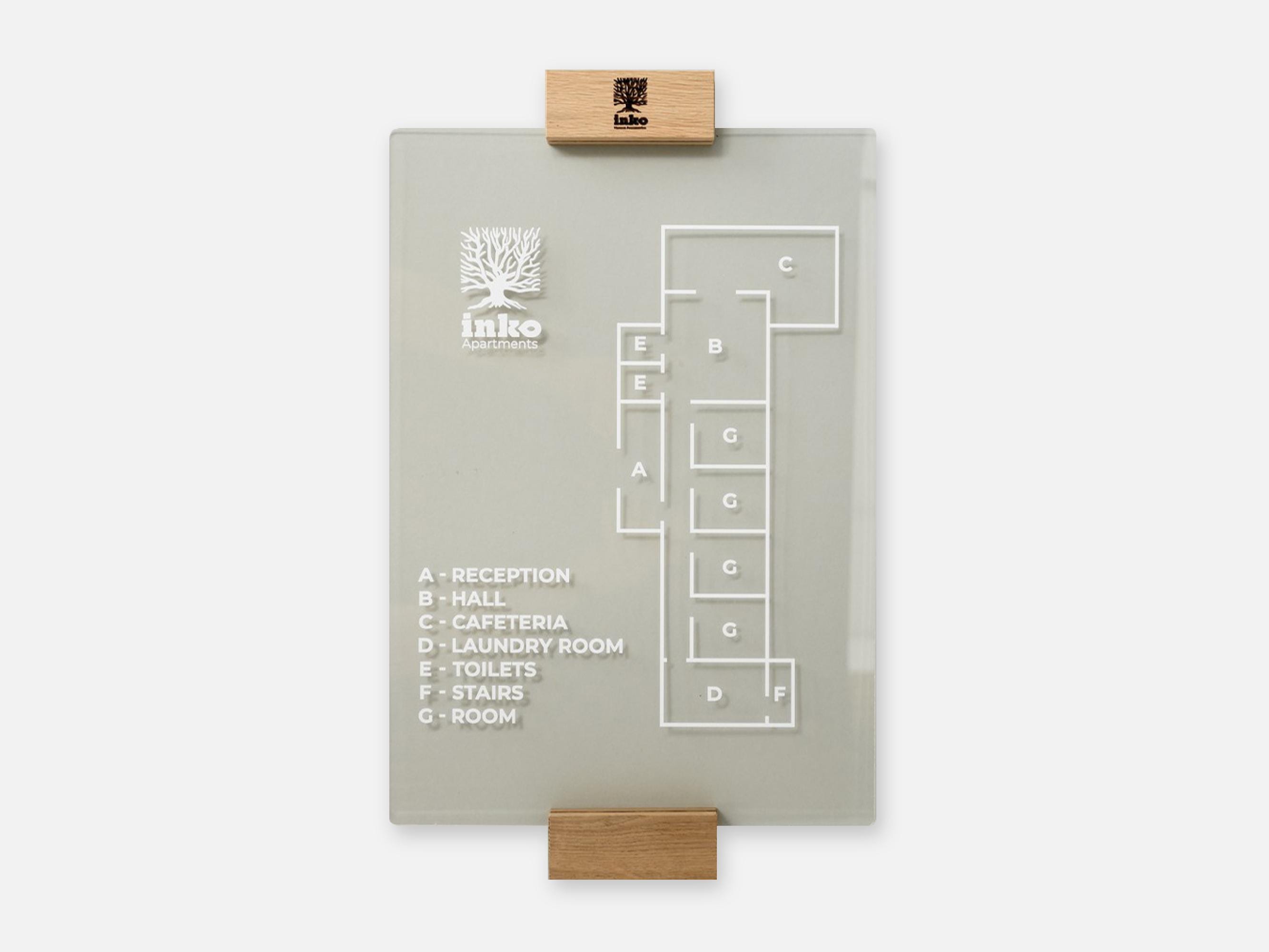 Custom Acrylic Floor Plan Sign, Wayfinding Wall Plaque for Hotels or ...