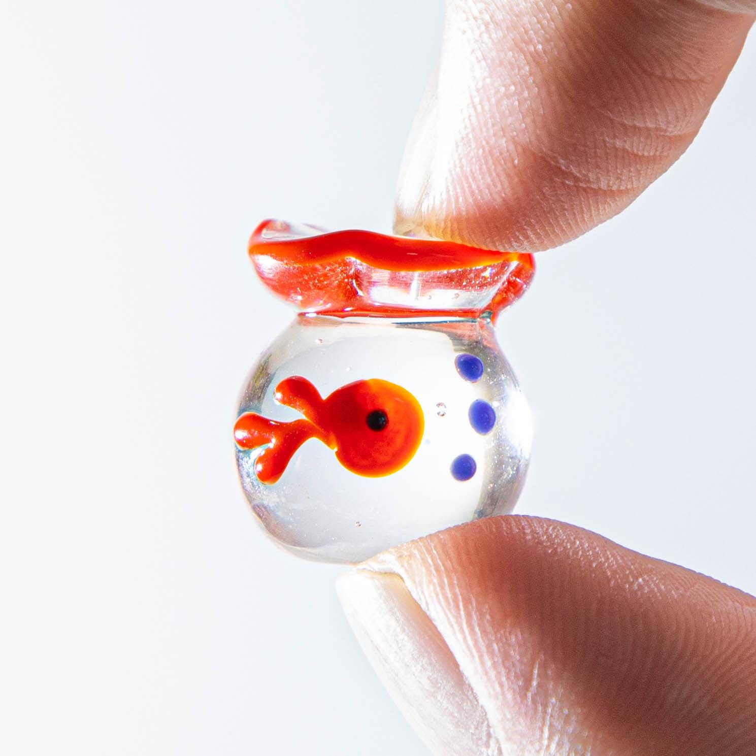 Transparent Glass Fish Bag/small Fish Tank Luminous Fish Bag/desktop ...