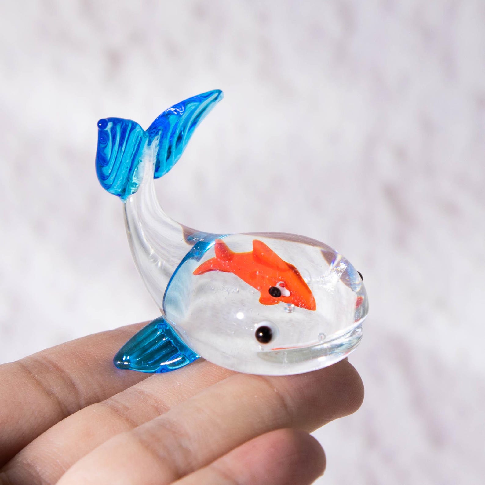 Transparent Glass Fish Bag/small Fish Tank Luminous Fish Bag/desktop ...