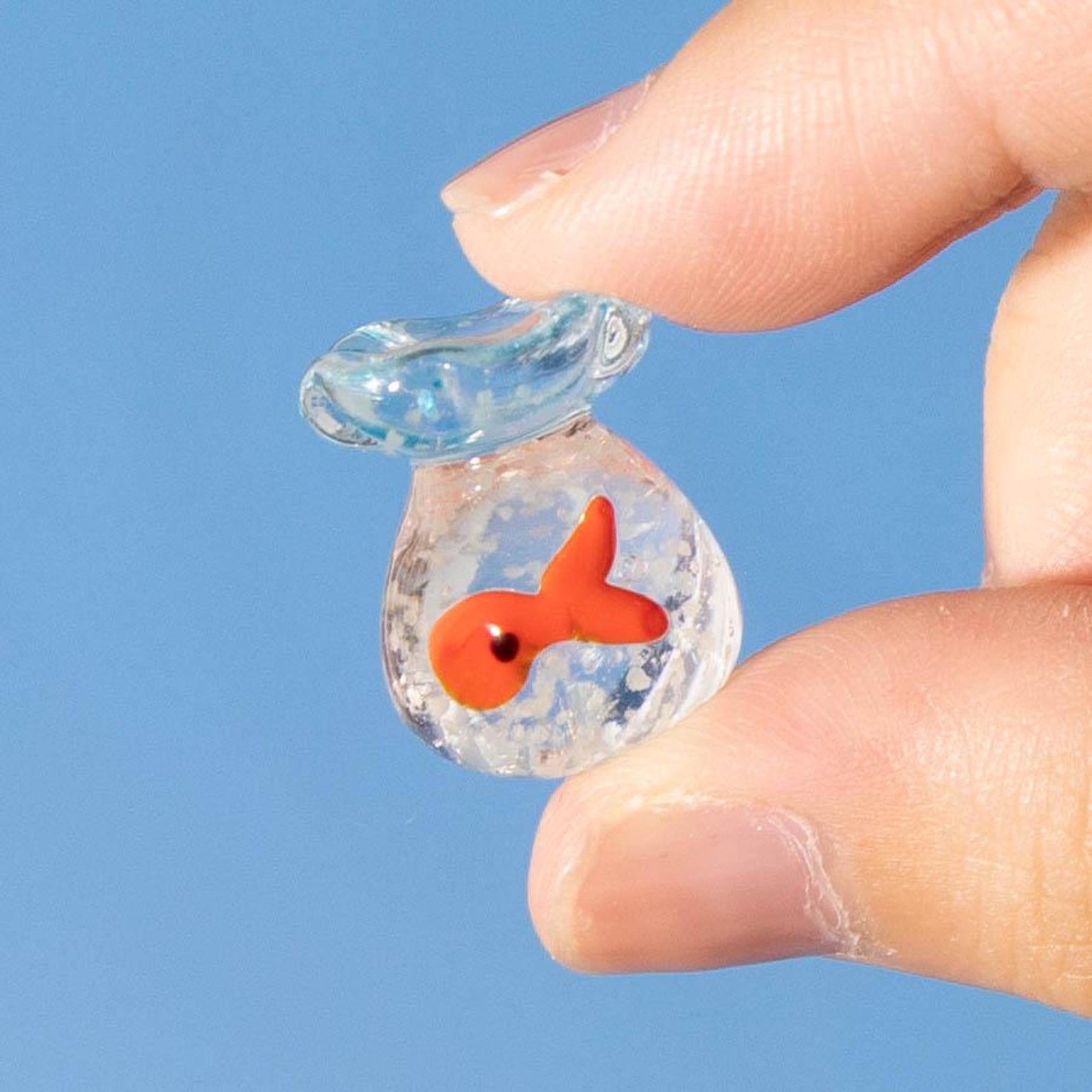 Transparent Glass Fish Bag/small Fish Tank Luminous Fish Bag/desktop ...